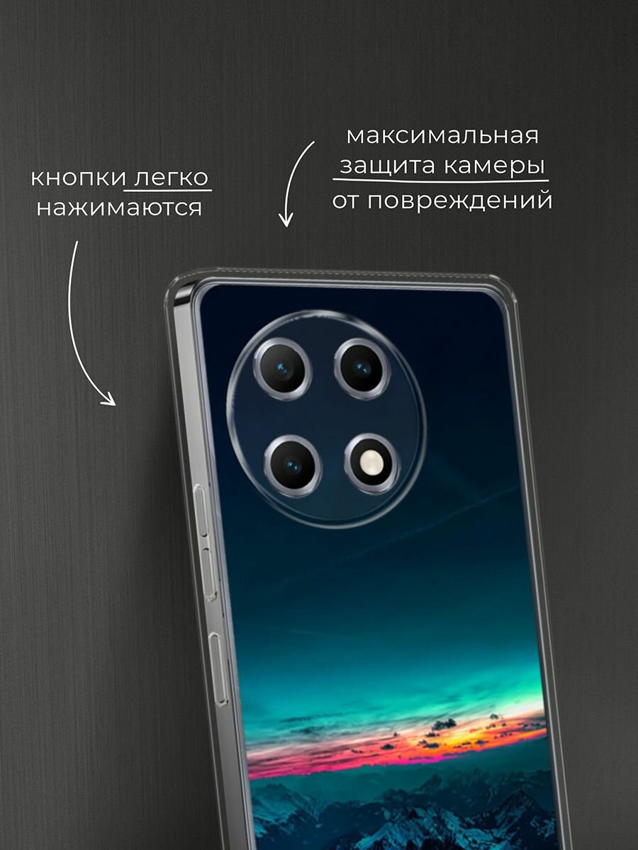 Чехол на Tecno Camon 30S / Текно Камон 30S с принтом "Закат в горах" — фото 1