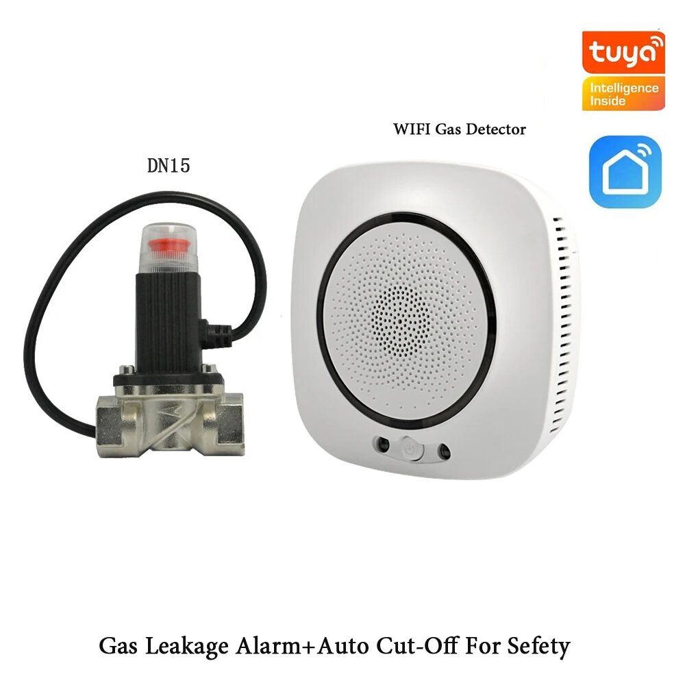 Газовый детектор SAIFULI WIFI-818 с DN15 клапаном