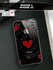Чехол на Apple iPhone 4/4S / Айфон 4/4S с принтом "Бордовые сердца паттерн"