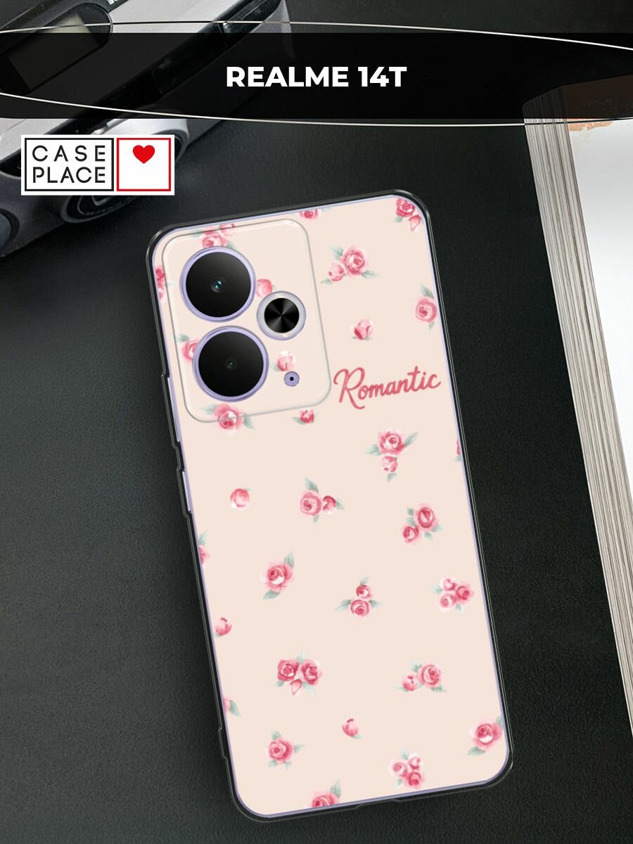Силиконовый чехол на Realme 14T / Реалми 14Т с принтом "Romantic"