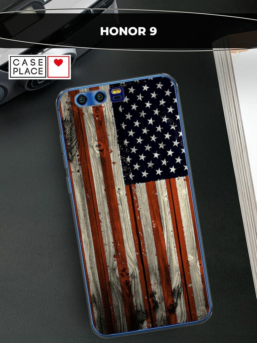 Силиконовый чехол на Honor 9 / Хонор 9 с принтом "США"