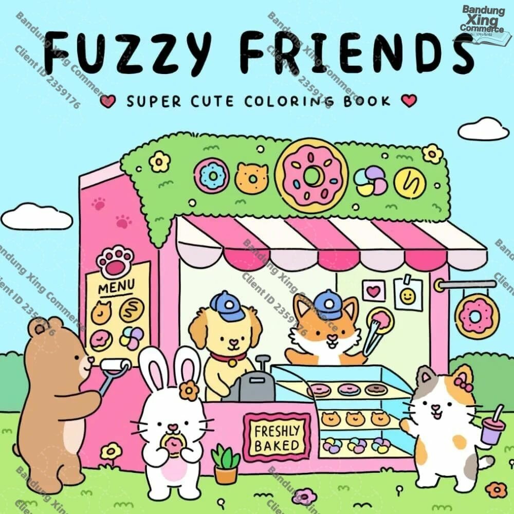 Раскраска антистресс для взрослых и подростков Coco Wyo -Fuzzy Friends 24