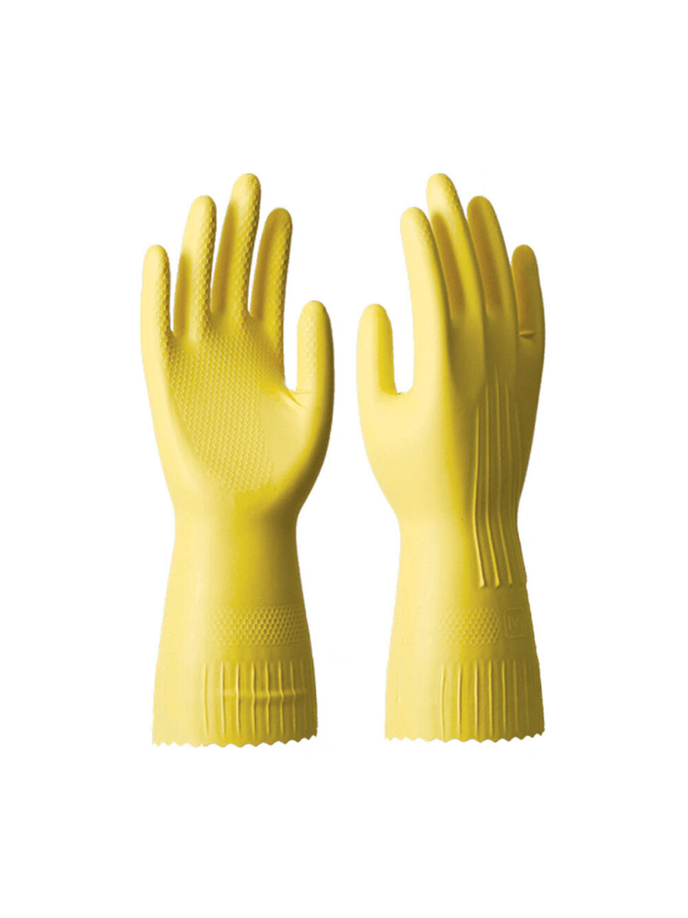 Перчатки хозяйственные латексные антибактериальные с хлопковым напылением размер М