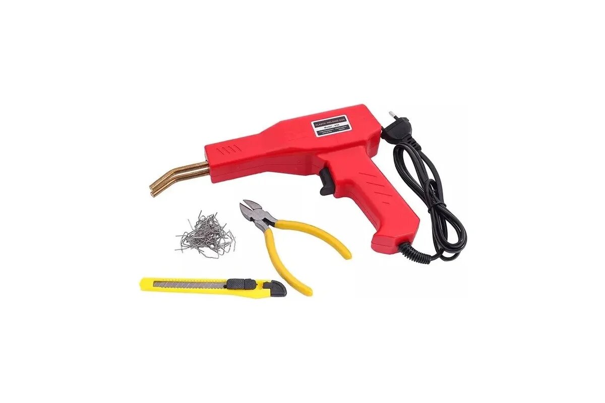 Крал степлер для сварки пластмассы с комплектом плоскогубцев и скобы для ремонта бампера