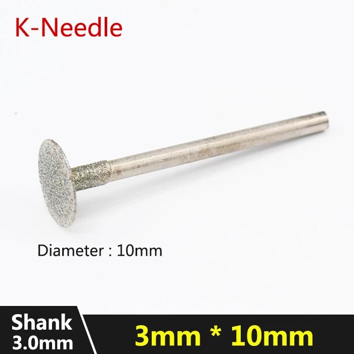 Алмазная насадка K-Needle 10 мм (3 мм Shank), 50 шт