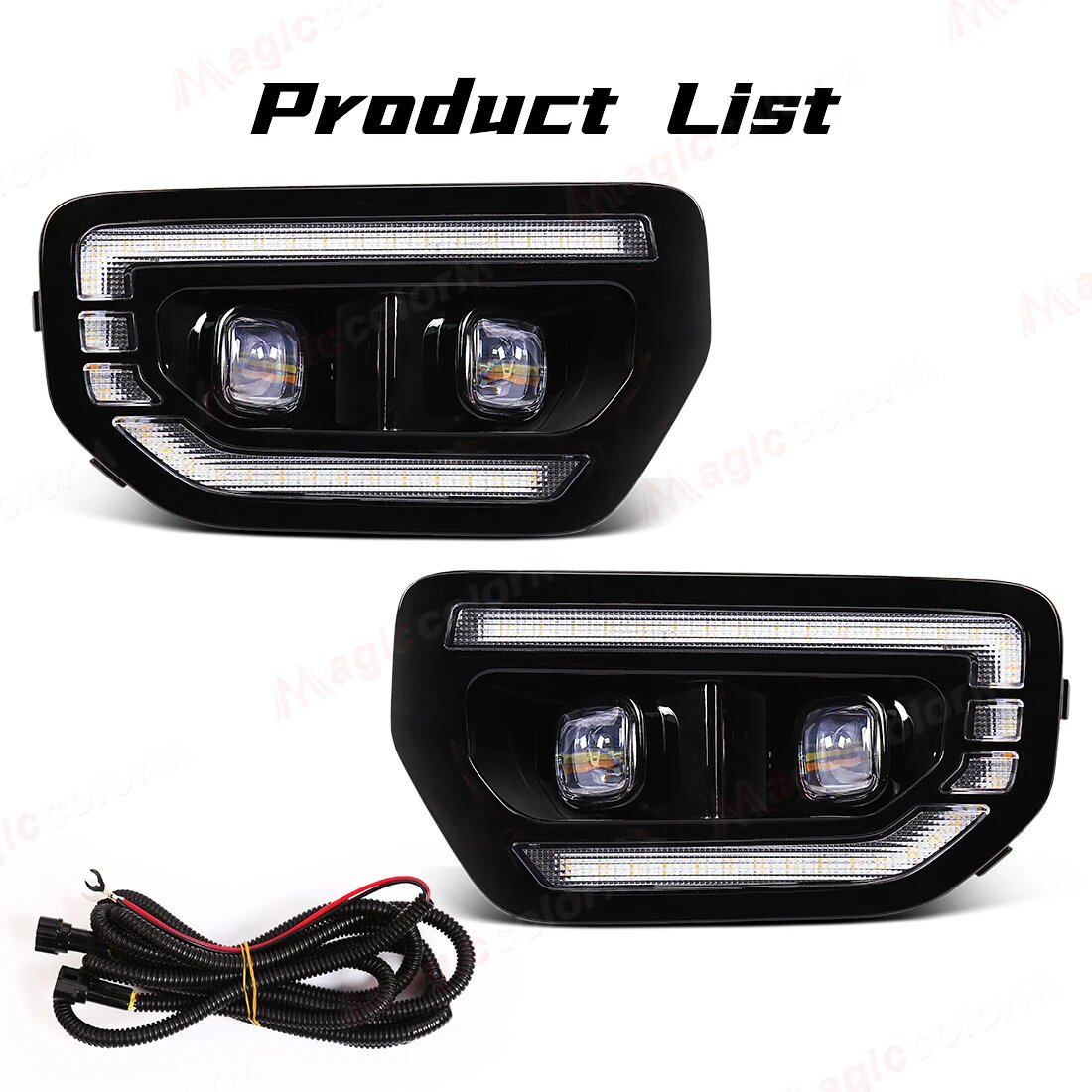 Автомобильные светодиодные дневные ходовые огни для Ford Ranger T9 XL XLT SPORT Platinum для Ford Ranger Wildtrak 2022 2023, противотуманные фары с указателем поворота XLT Sport Platinum