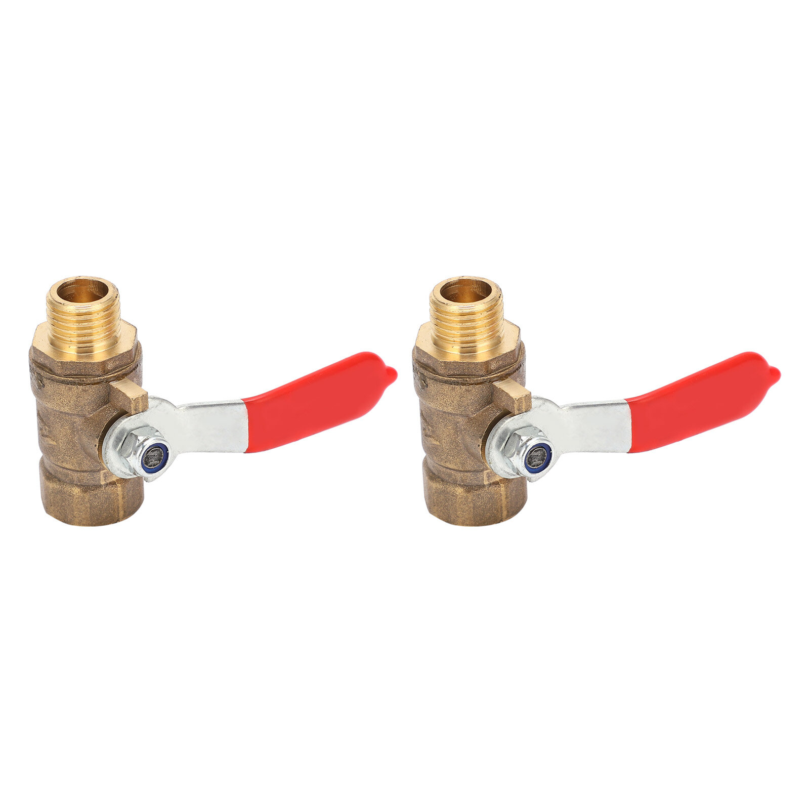 2Pcs Ball Valve 1/4 2 Points Multilayer Silicone Corrosion Resistance Durable Air Compressor Accessories