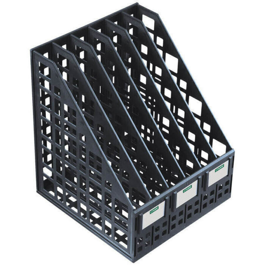 Лоток вертикальный пластик А4 240мм 6отд. черный сборный СТАММ ЛТ87/ЛТВ-63726 шт