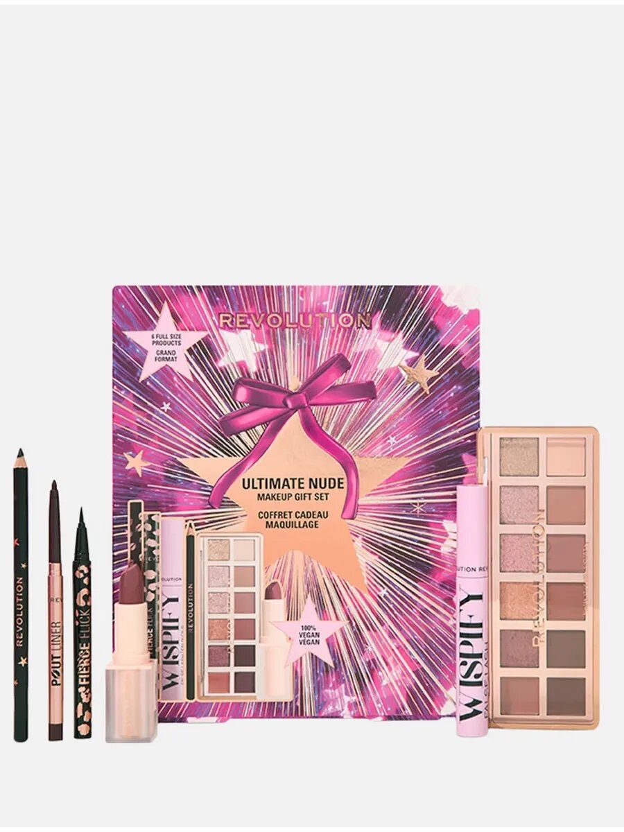 Подарочный набор для макияжа MAKEUP REVOLUTION ultimate nude makeup gift, Адвент