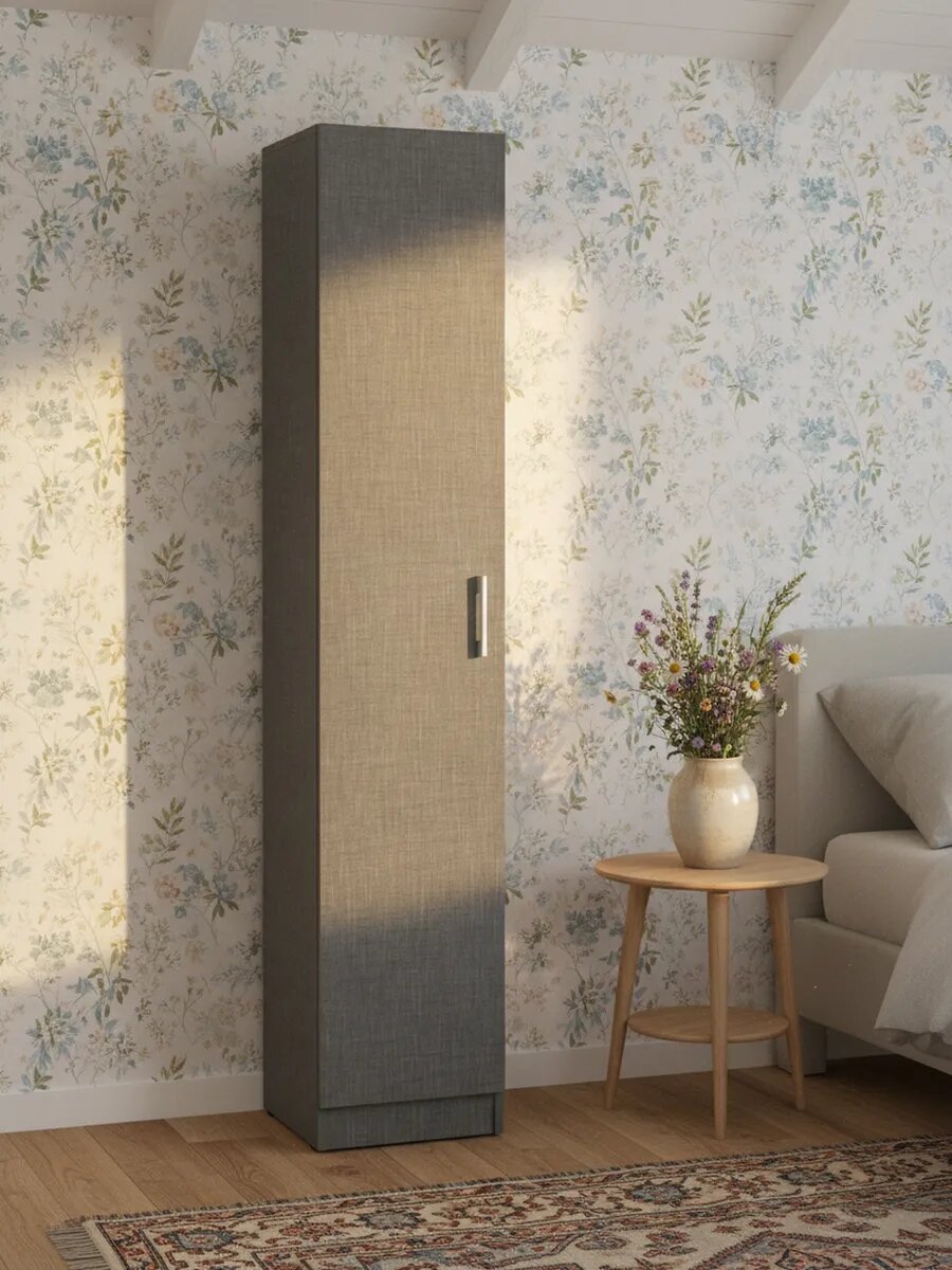 Шкаф пенал FRESTER деревянный распашной с полками для одежды, от производителя