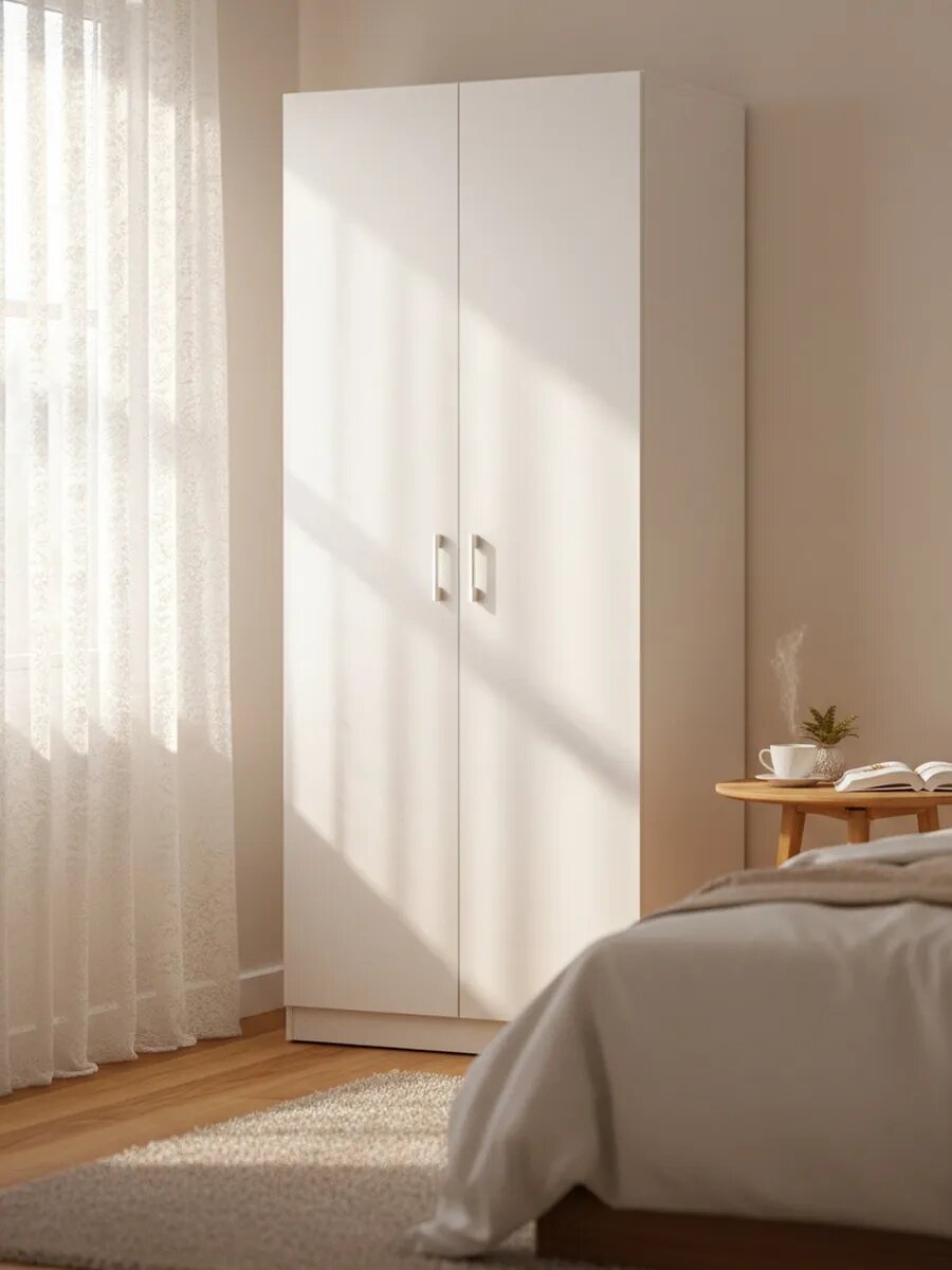 Шкаф FRESTER для одежды распашной в спальню на балкон с полками, от производителя