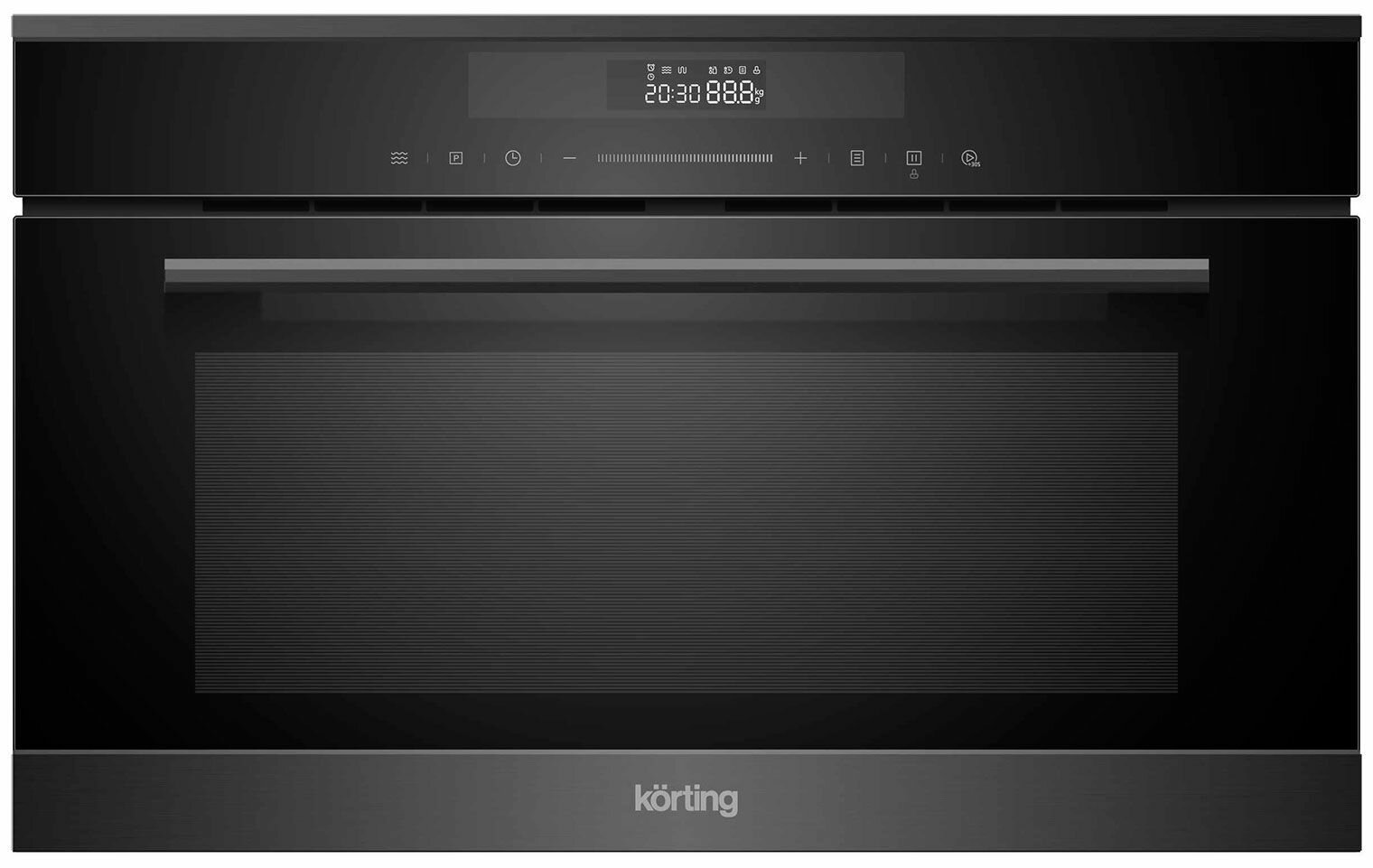 Микроволновая печь встраиваемая Korting KMI 830 GNBX с грилем, чёрная, 34 л, нержавеющая сталь