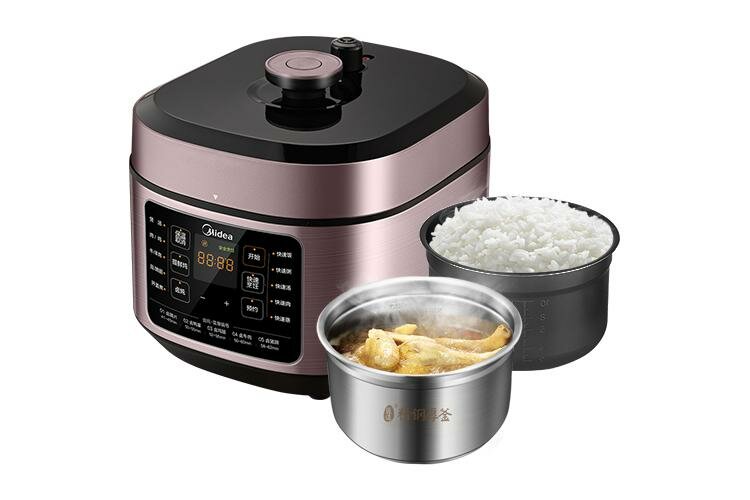 Электрическая скороварка Midea MY C541G с микрофильтром, nebula red, быстрое приготовление под давл.