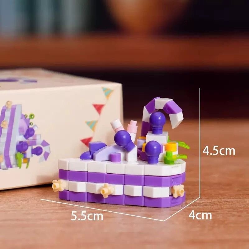 Набор для самостоятельного изготовления торта на день рождения из микрочастиц, совместимый с LEGO, игрушка для мальчиков и девочек.