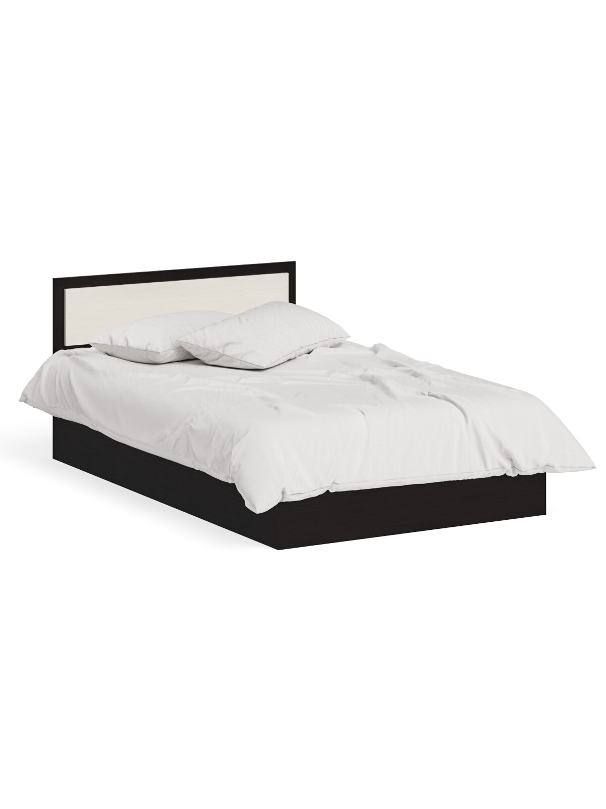 Кровать полутороспальная Фиеста 1200 цвет венге/дуб лоредо, ШхГхВ 123,5х203,5х80 см, сп. м. 1200х2000 мм.