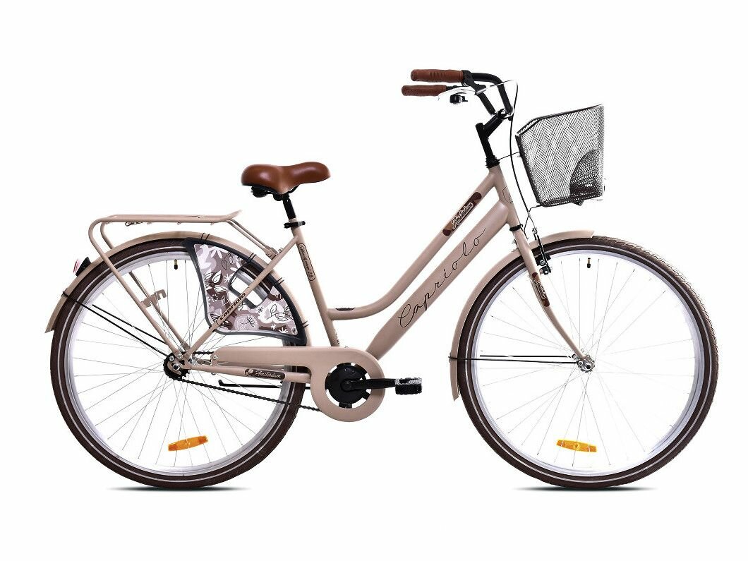 Велосипед CAPRIOLO CITY AMSTERDAM LADY (FIX), рама сталь 18', колёса 28' (капучино (матовый) - коричневый)
