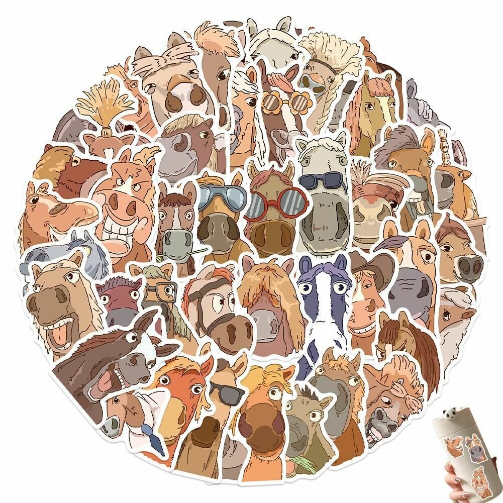 50 наклеек для украшения мультяшных пони