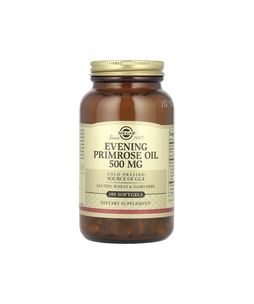Solgar Evening Primrose Oil, Масло Примулы Вечерней 500 мг 180 капсул