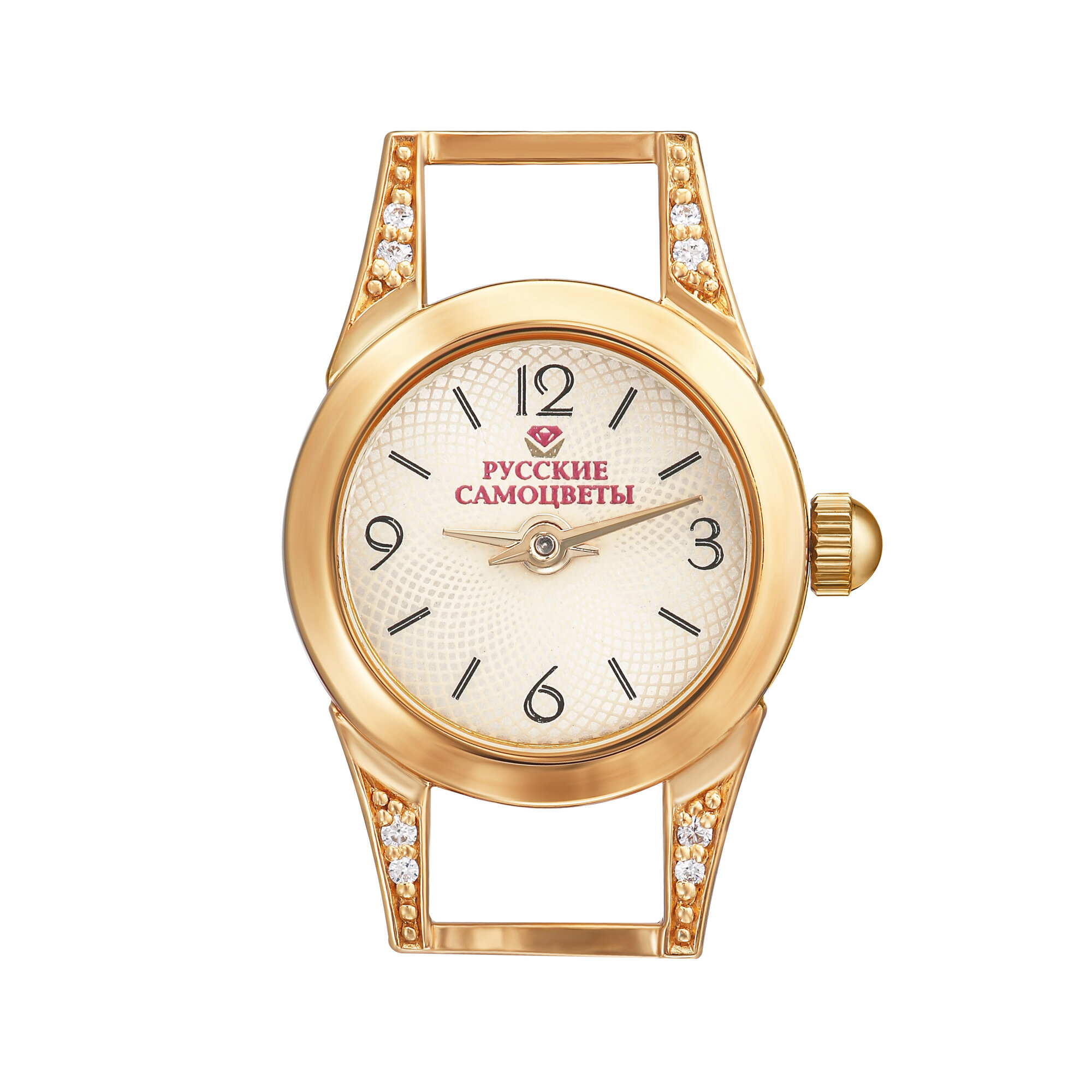 Наручные часы, серебро, фианит