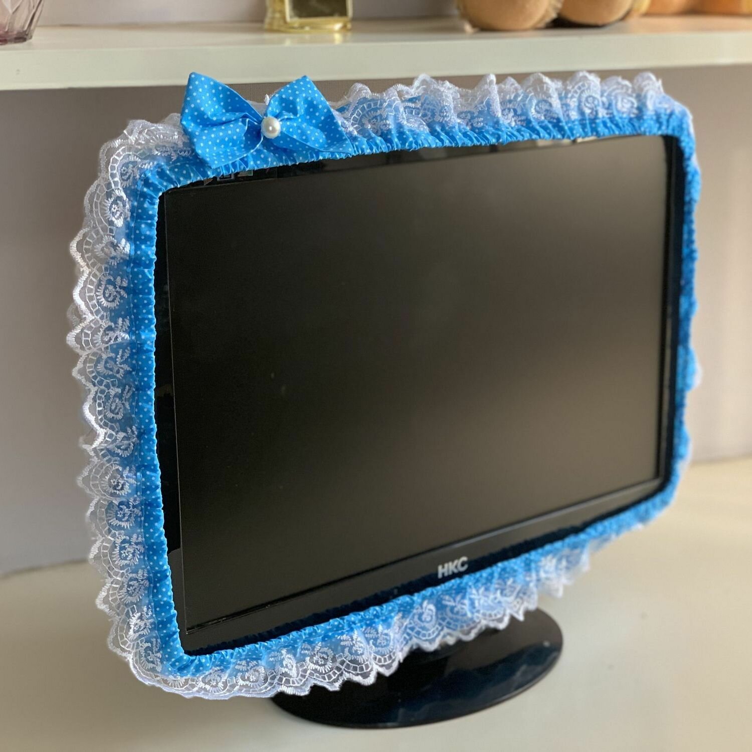 Чехол для компьютера из свежей ткани, кружевной чехол для монитора, чехол для телевизора, рамка с вечным календарем, защита от пыли