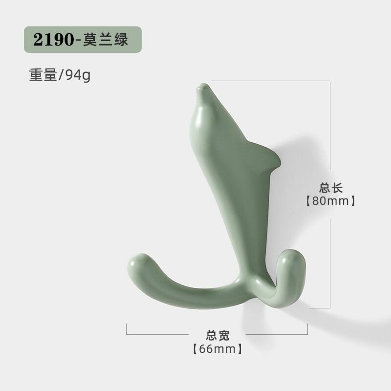 Крючок для обувного шкафа и гардероба, современный минималистичный крючок для прихожей из цинкового сплава, разноцветный крючок для одежды, креативный крючок для одежды в виде черного дельфина.