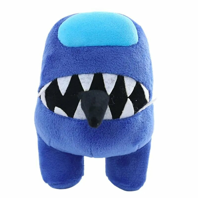 Новый плюшевый волк-герой из мультсериала "Among Us", мягкая игрушка с авторским дизайном, тёмно-синяя.