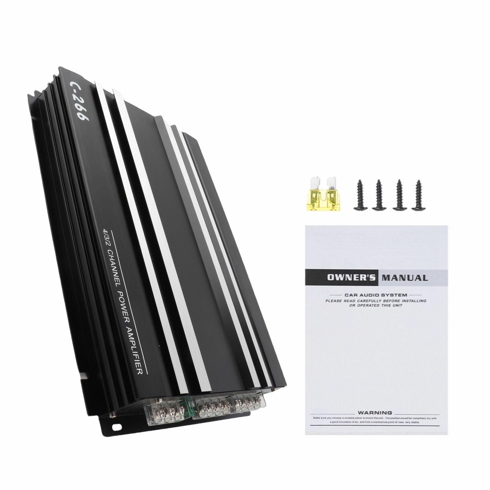 Автомобильный усилитель мощности 12 В, 4 канала, алюминиевый сплав, высокая производительность