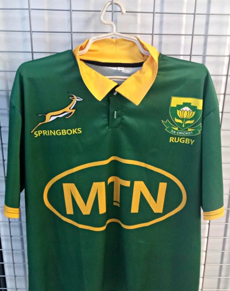 Регбийка размер 5XL ( русский 60 ) сборной Южной Африки по регби ЮАР зеленая