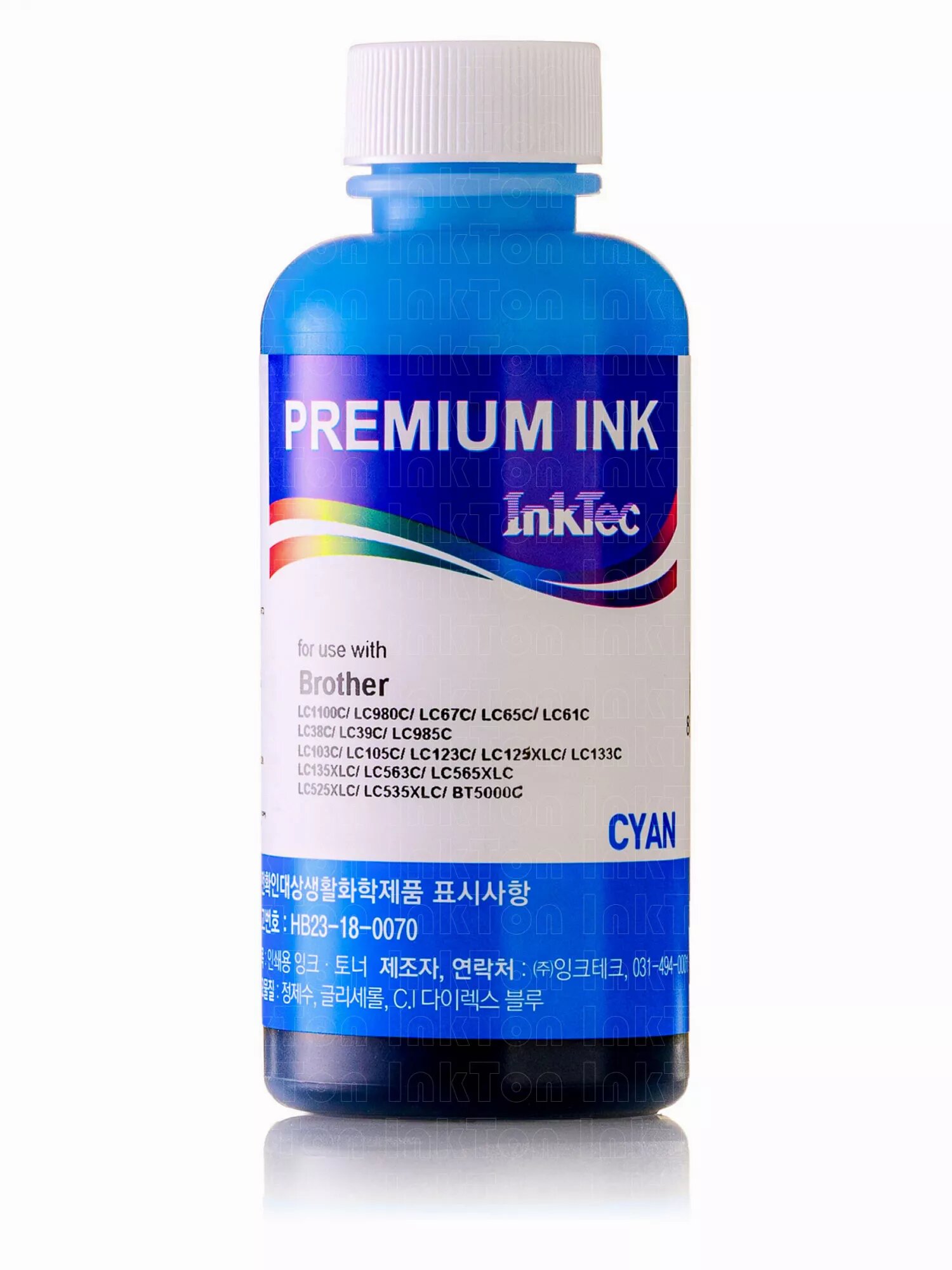 Чернила для Brother DCP-T310, DCP-T510W, DCP-T710W, MFC-T810W, MFC-T910DW, DCP-T220, DCP-T225, DCP-T420W, DCP-T425W, DCP-T520W, 100 мл, голубые