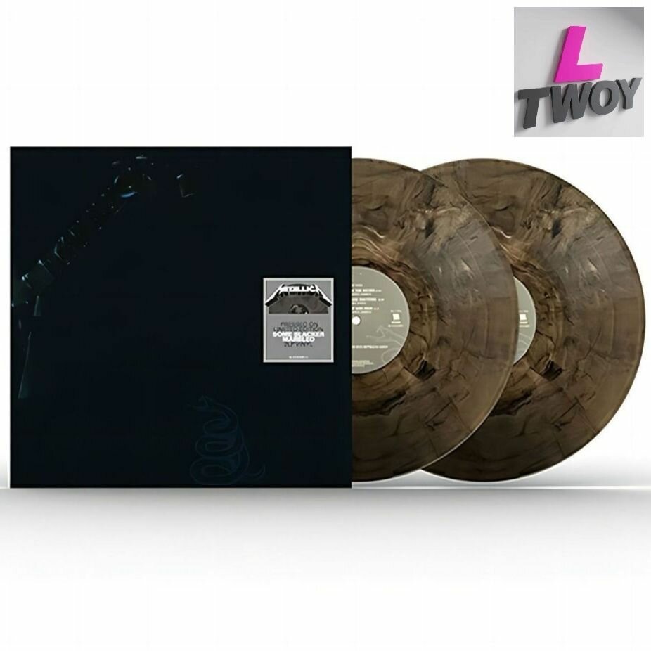 Виниловая пластинка Metallica - Metallica 2LP, Clear with Black (Some Blacker Marbled) vinyl, 2024 Limited Edition-LYY