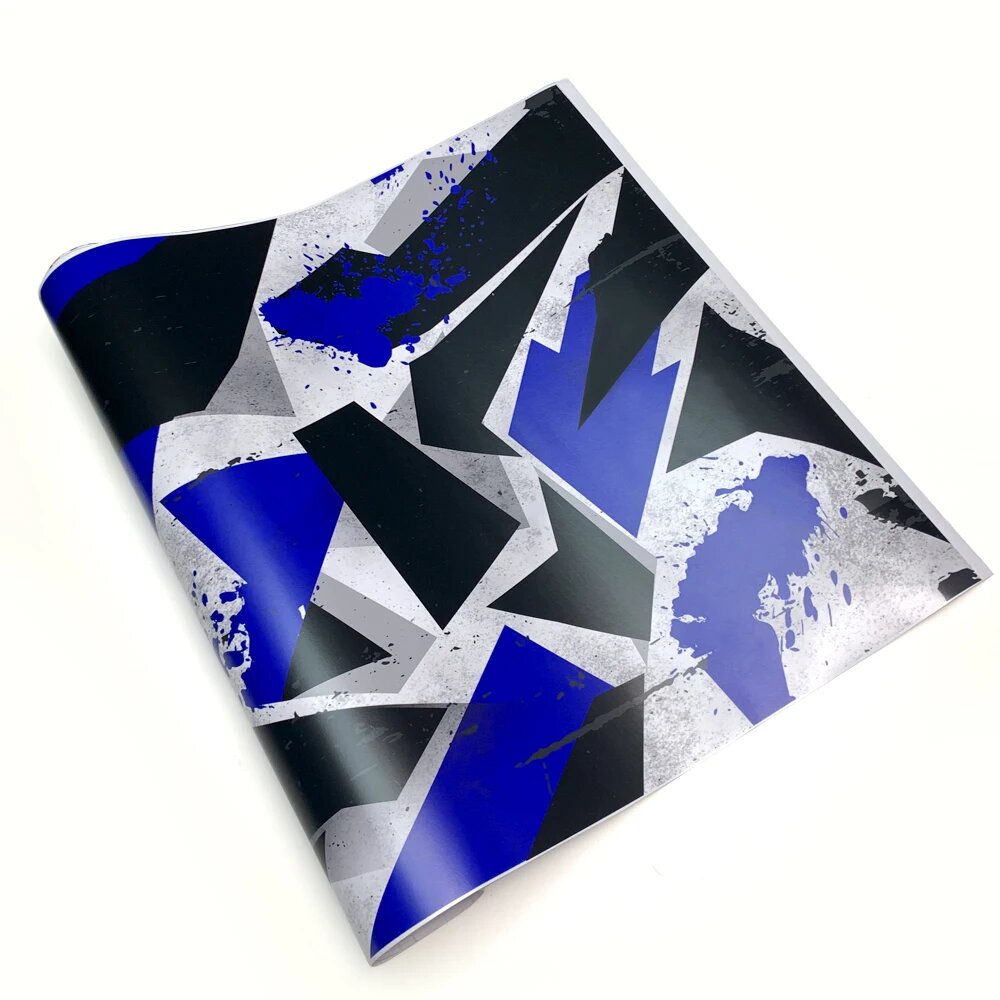 Автомобильные принадлежности, камуфляжная автомобильная виниловая пленка для мотоцикла, водонепроницаемая синяя пленка для гр.