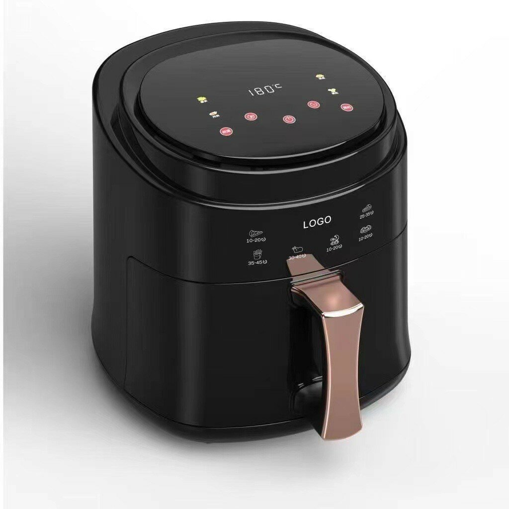 Экспортная аэрофритюрница, из нержавеющей стали, с прозрачной крышкой, с компьютерным управлением, умная домашняя аэрофритюрница с давлением воздуха, большая вместимость, американский стандарт.