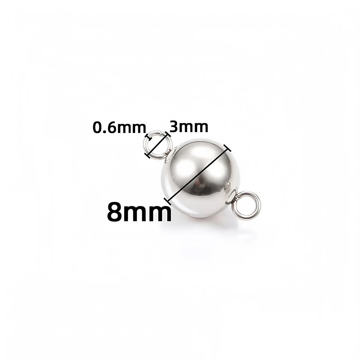 V-REX Соединители для украшений из нержавеющей стали 8mm - 20pcs