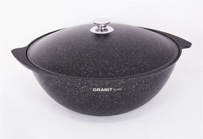 Казан для плова 9л Kukmara Кукмара стеклянная крышка антипригарное покрытие Granit ultra цвет original кго95а