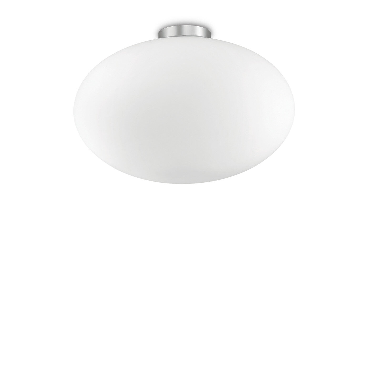 Светильник потолочный ideal lux Candy PL1 D40 макс.1x60Вт Е27 IP20 230В Белый/Никель Стекло/Металл Без лампы 086781