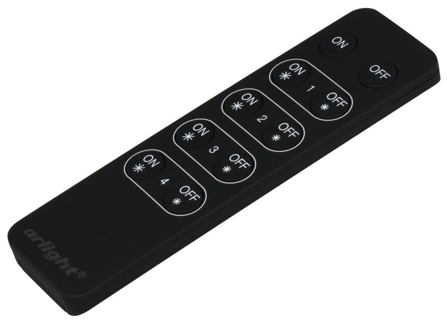 021057 Пульт SR-2833K4 Black (диммер 4 зоны) (ARL, IP20 Пластик)