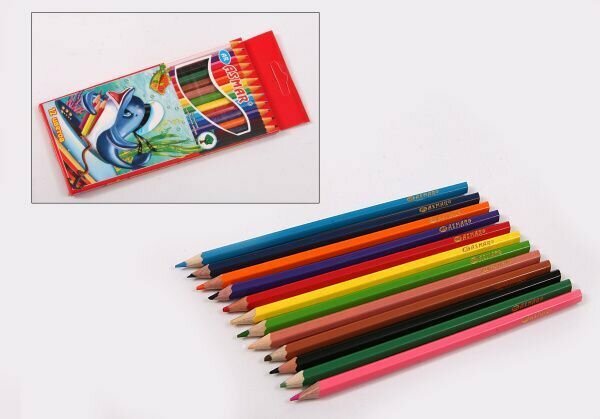 Набор цветных карандашей супермягких 12 цв. asmar.