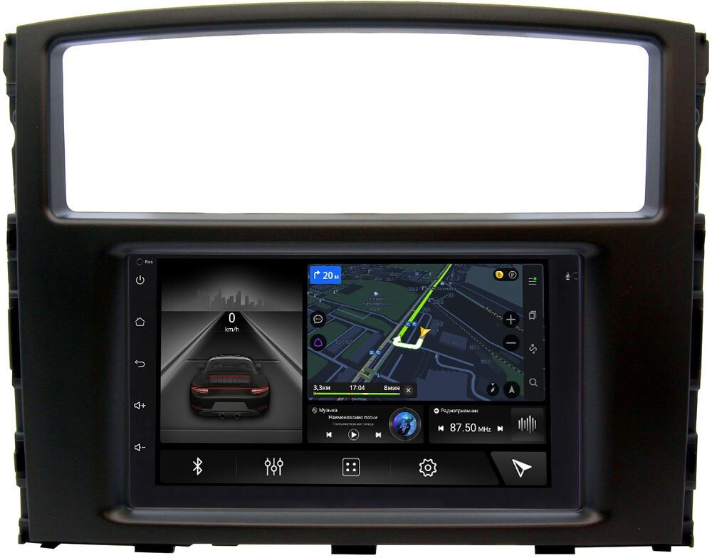 Штатная магнитола Mitsubishi Pajero 4 2006-2024 Canbox M-Line 9863-RP-MMPJ7Xc-24 Android 10 (4G-SIM, 2/32, DSP, QLed)