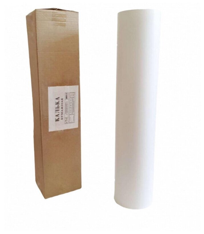 Калька бумажная (0,620х175м, 60 г/кв. м.) 76мм Лилия Холдинг 1593416