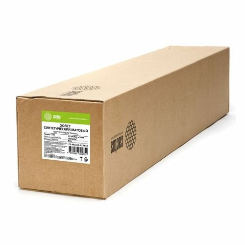 Холст Cactus CS-MC260-152430, A0+, для струйной печати, 1524мм х 30м, втулка 50.8мм (2"), 260г/м2, белый, фактура синтетика, покрытие матовое