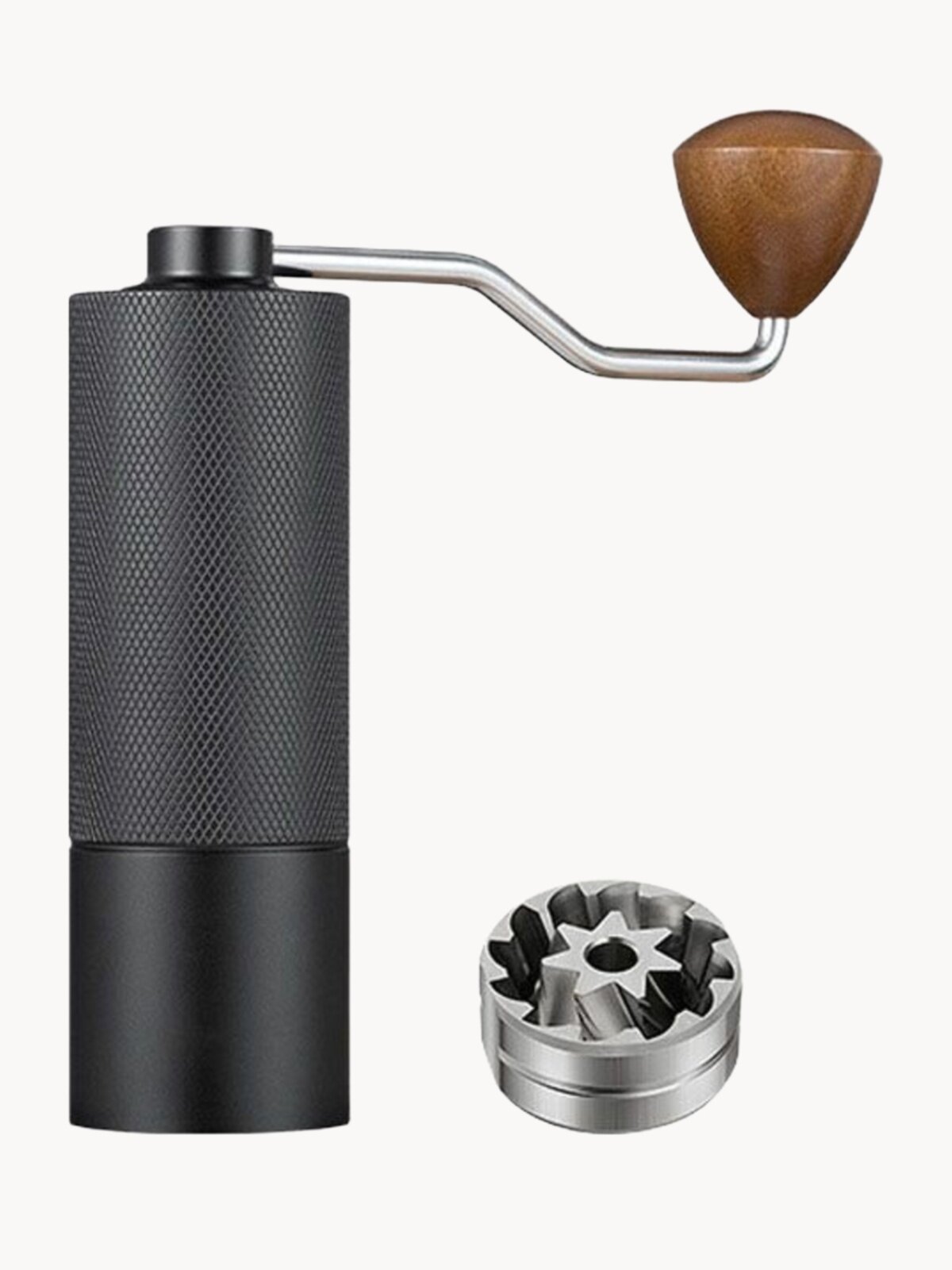 Портативная кофемолка JAYWAYNE, сталь, 23 порции, 0.1л, черная