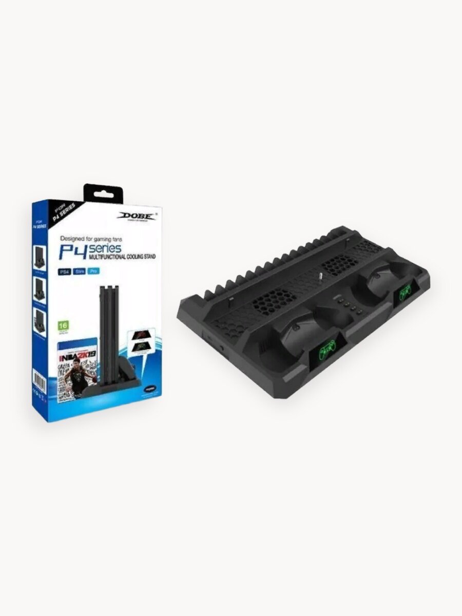 Многофункциональный стенд DOBE для PS4/Slim/PRO с индикаторами и функцией охлаждения