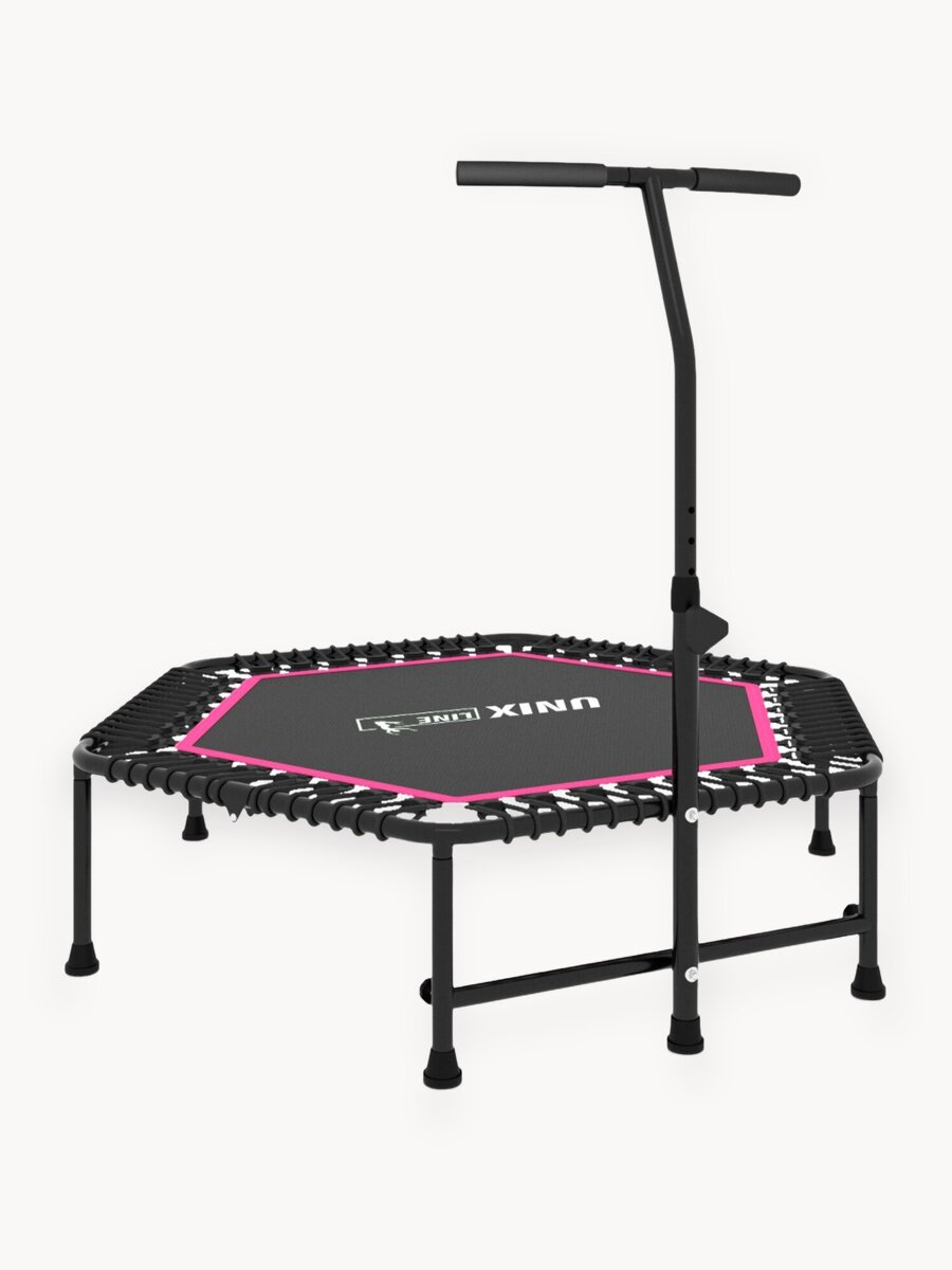 Батут UNIX line FITNESS Pink (125 см ), эргономичная ручка, розовый UNIXLINE