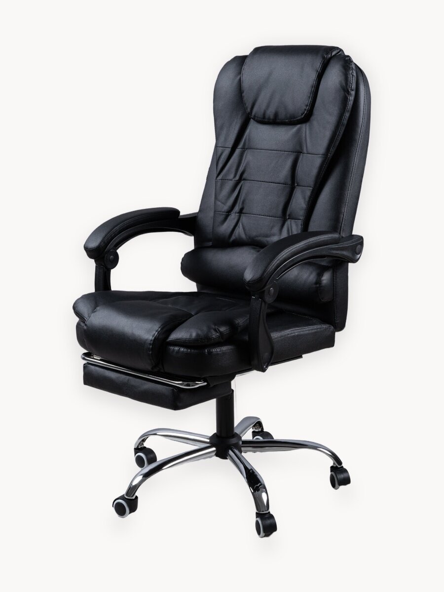 Компьютерное кресло Босс с массажем, цвет: черный