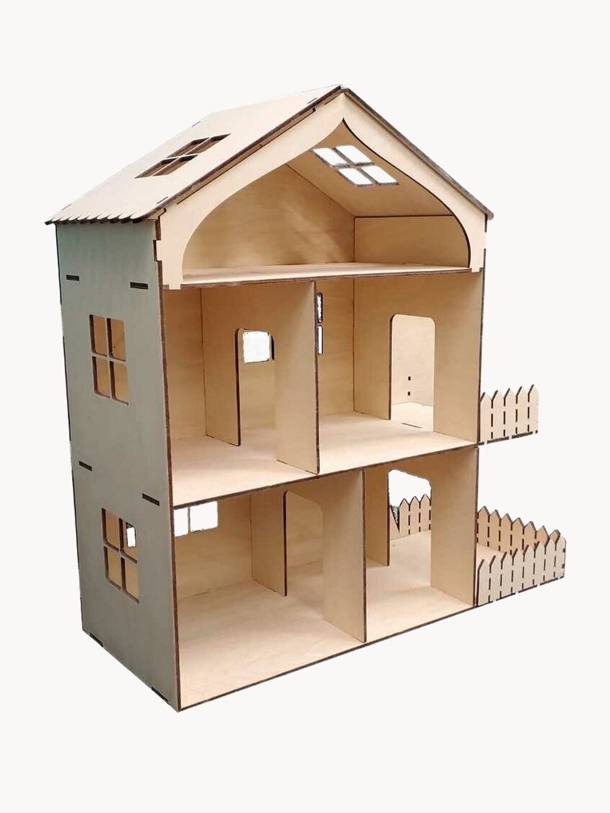 Кукольный домик для девочек, деревянный игрушечный замок, подарок для девочки/ Дом для кукол из дерева, из фанеры