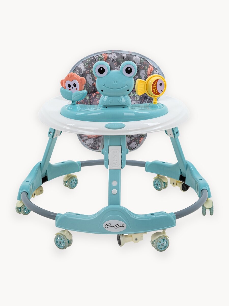 Ходунки детские Bambola "Froggy ", игровая панель, звуковые эффекты цвет голубые