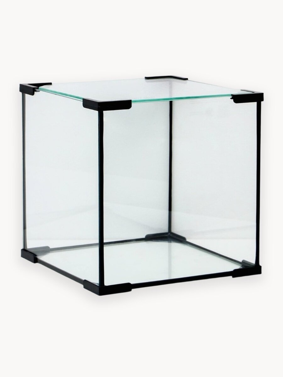 Аквариум Пижон Аква "Куб", 27 л, 30х30х30 см, покрывное стекло, квадратный, прозрачный