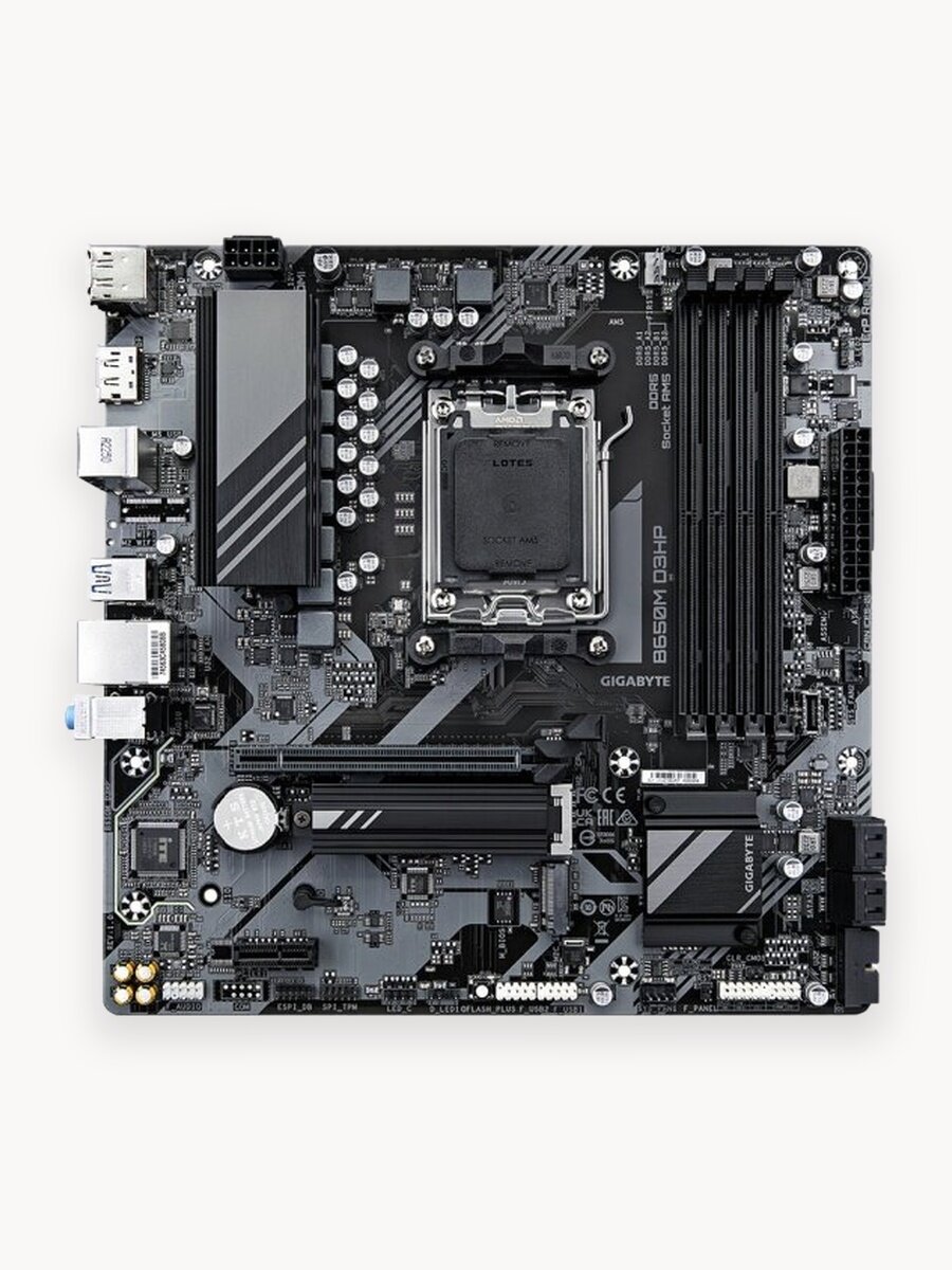 Материнская плата Gigabyte B650M D3HP (AM5, mATX)