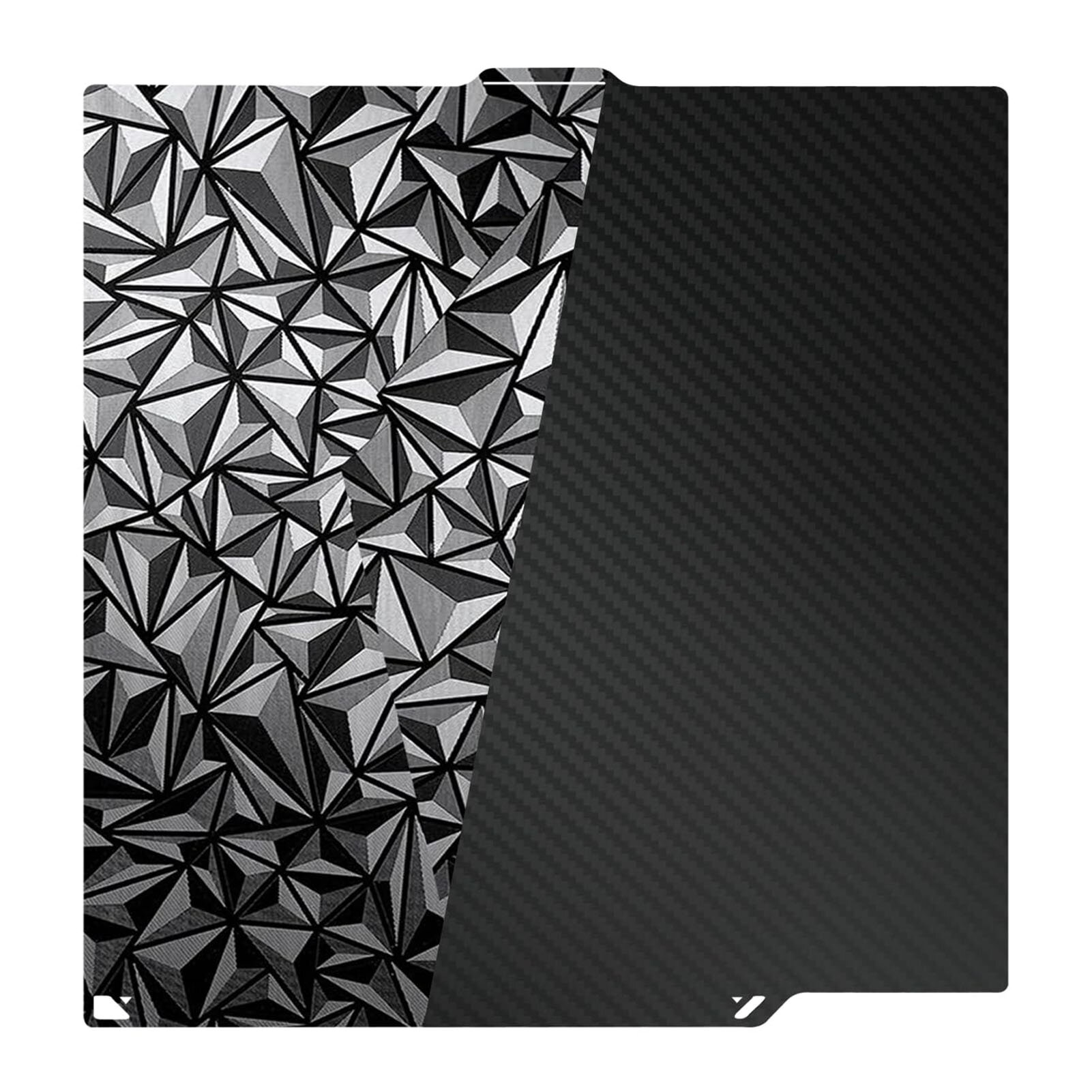 Рабочая пластина подходит для Elegoo Centauri Carbon Smooth PET PEO с ромбовидной текстурой. Двусторонняя гибкая платформа для печати 260x271 мм для PLA PETG ABS TPU.