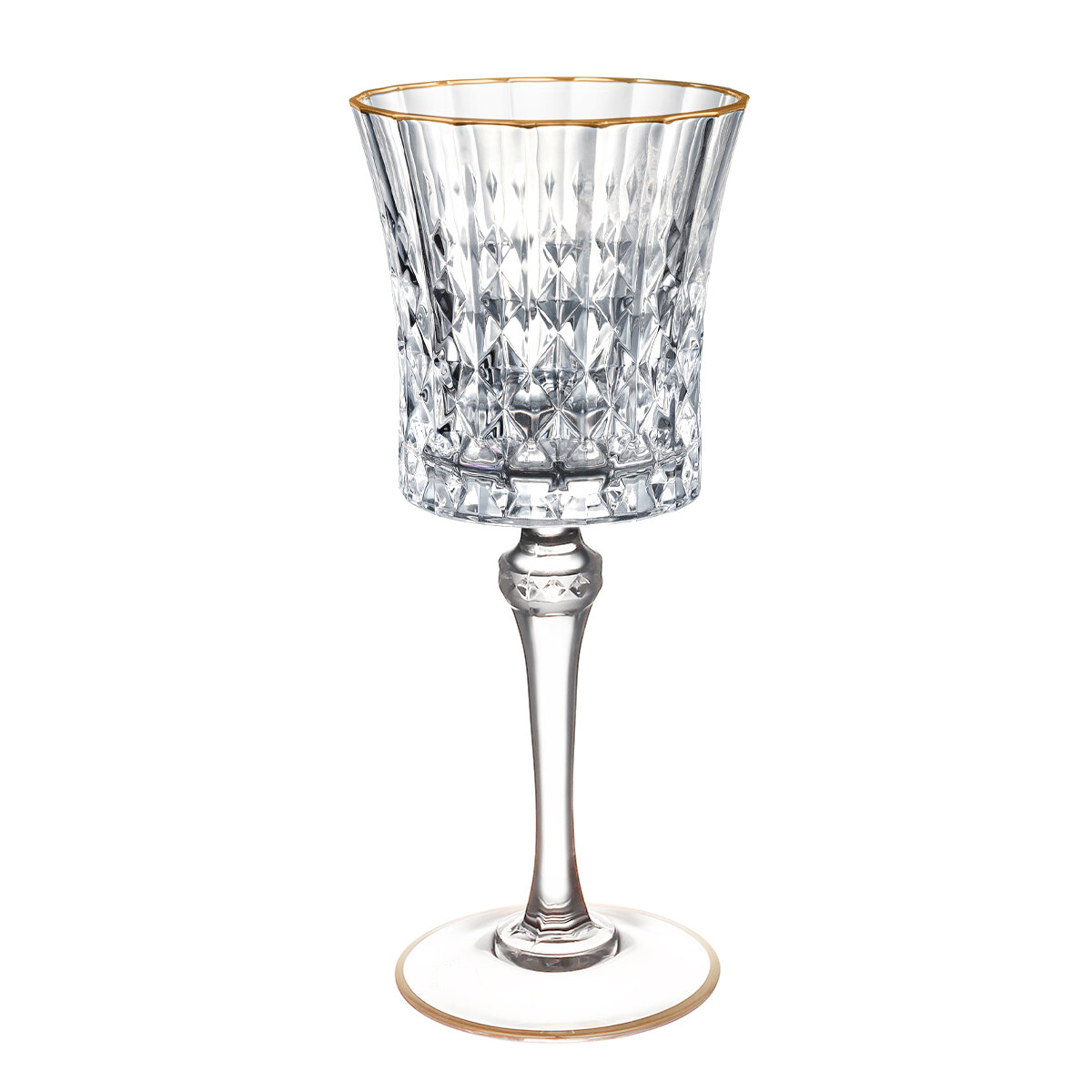 Набор бокалов 270мл.6шт."Lady Diamond Eclat" голд(зол. ножка)